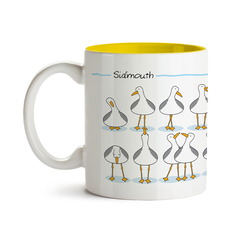 11oz Ceramic Mug with Inner Yellow Glaze | Bespoke Mugs | Judges